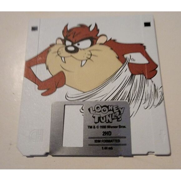 Small Pets | Looney Tunes Taz Collectible 35 Inch Floppy Disc 199s ...